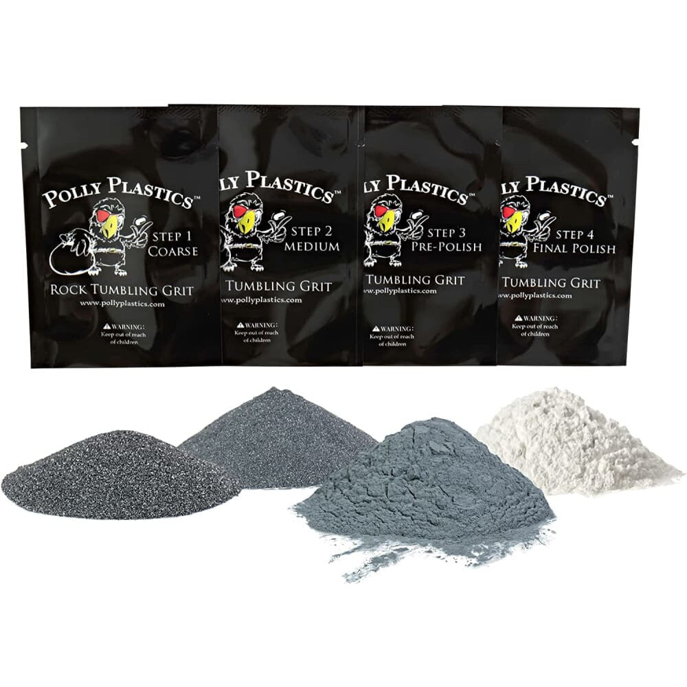 Polly Plastics Rock Tumbler Grit and Polish Sachets | Polly Plastics