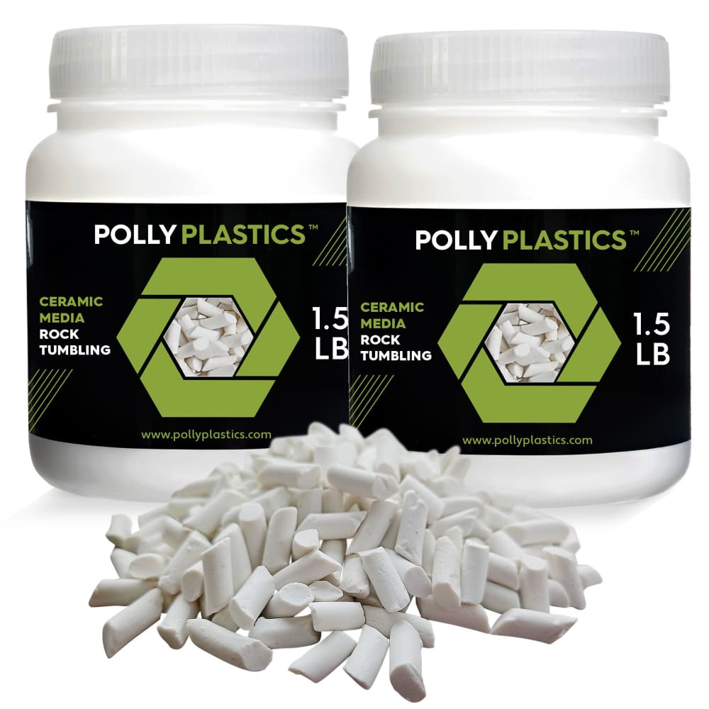 Small Ceramic Rock Tumbling Media. 2 pack – 3 lbs. total | Polly Plastics